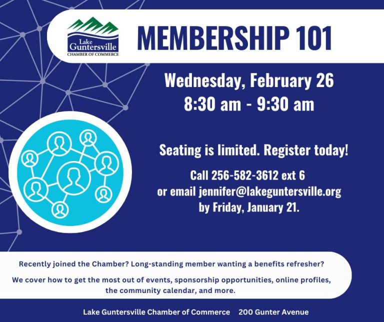 Membership 101 - Lake Guntersville Chamber of Commerce - Lake ...
