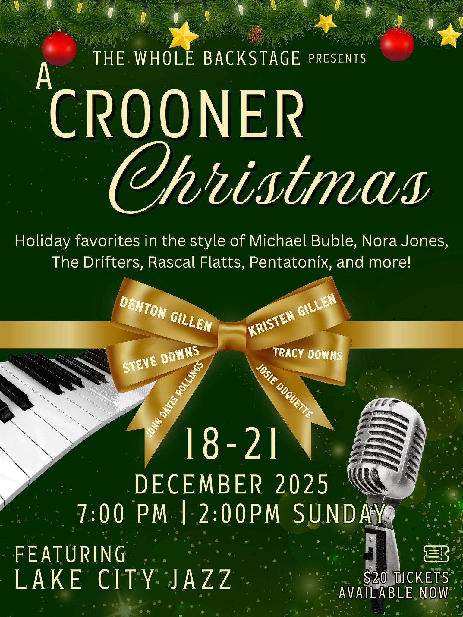 A Crooner Christmas - The Whole Backstage Theatre - Lake Guntersville ...