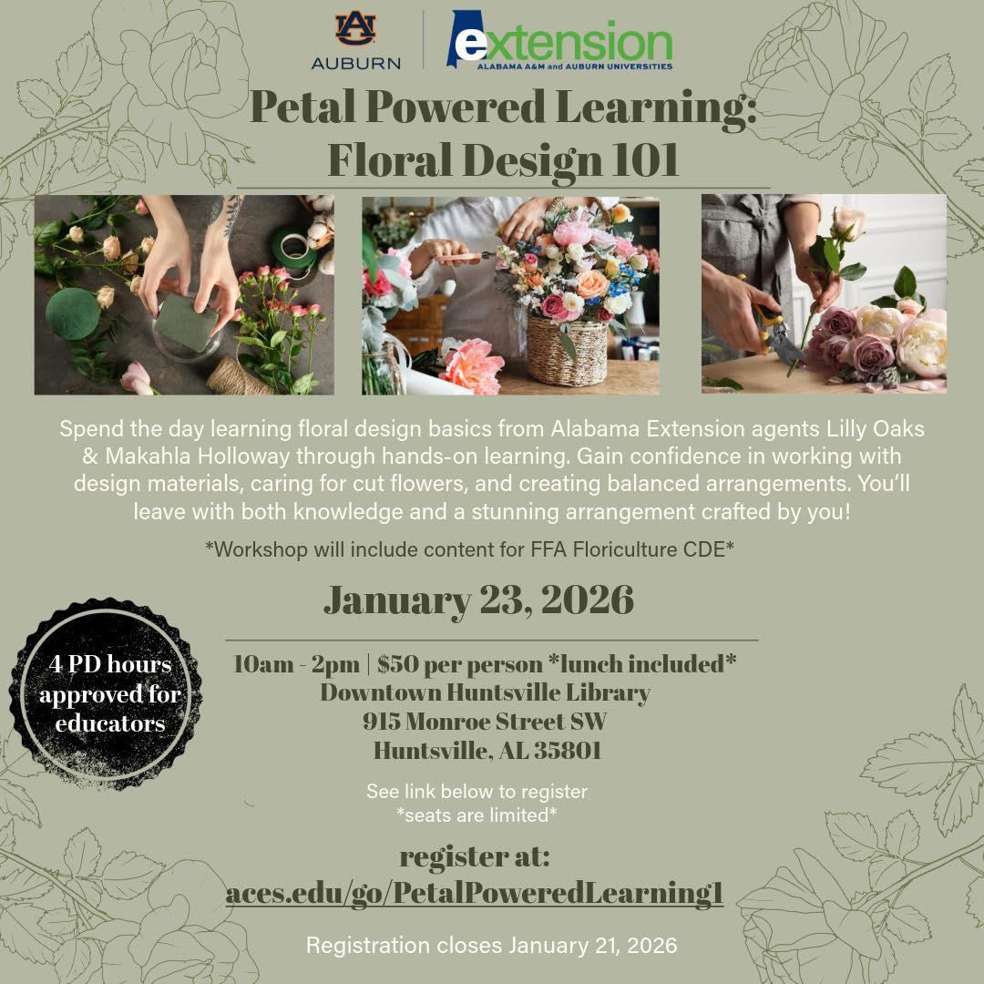 Petal Powered Learning: Floral Design 101 - Alabama Cooperative ...