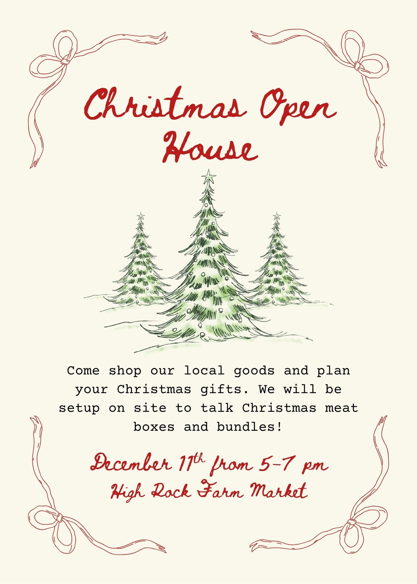 Christmas Open House - High Rock Farm Market - Lake Guntersville Chamber
